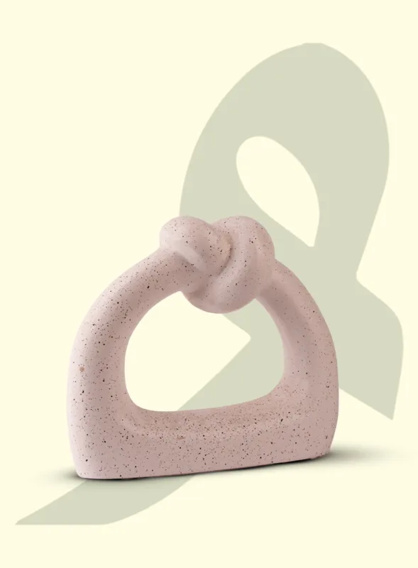 Knot Arch Ceramic Sculpture – Speckled Sand Edition - JAIJU DESIGNS